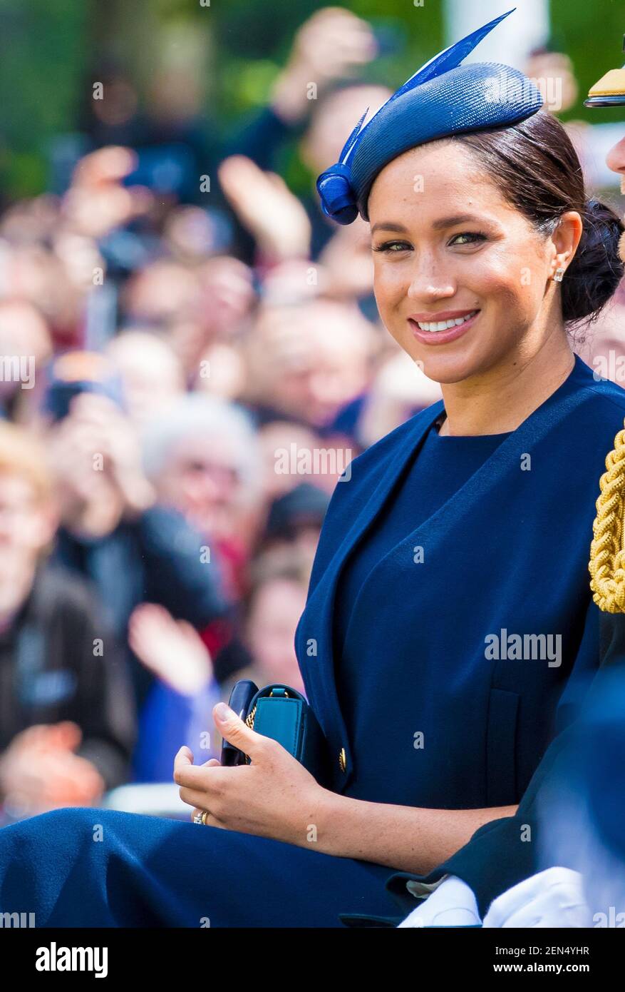 Meghan, Duchess of Sussex, making her first appearance at a public ...