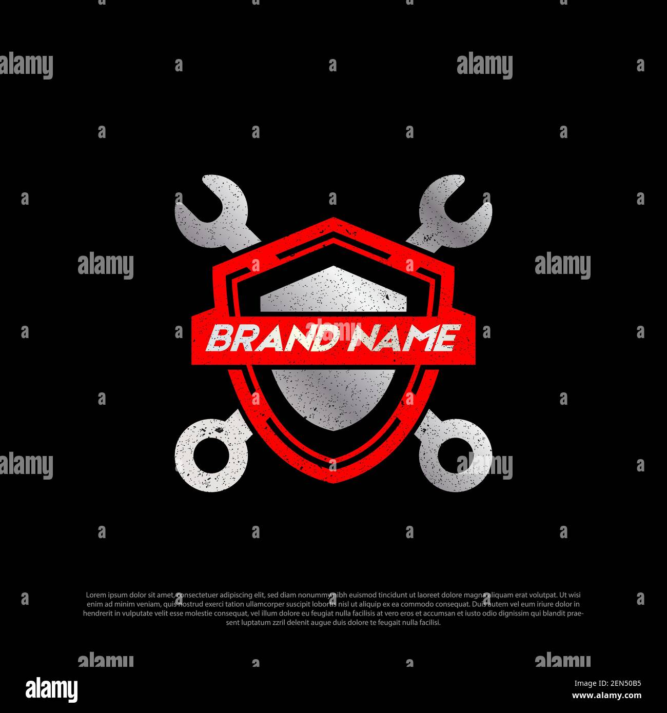 Car Protecting logo shield, repair service car logo badge design vector ...