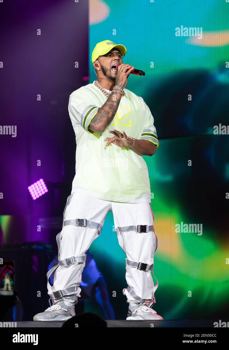 MIAMI, FL - JUNE 8: Anuel AA performs during Uforia Mix Live Concert at ...