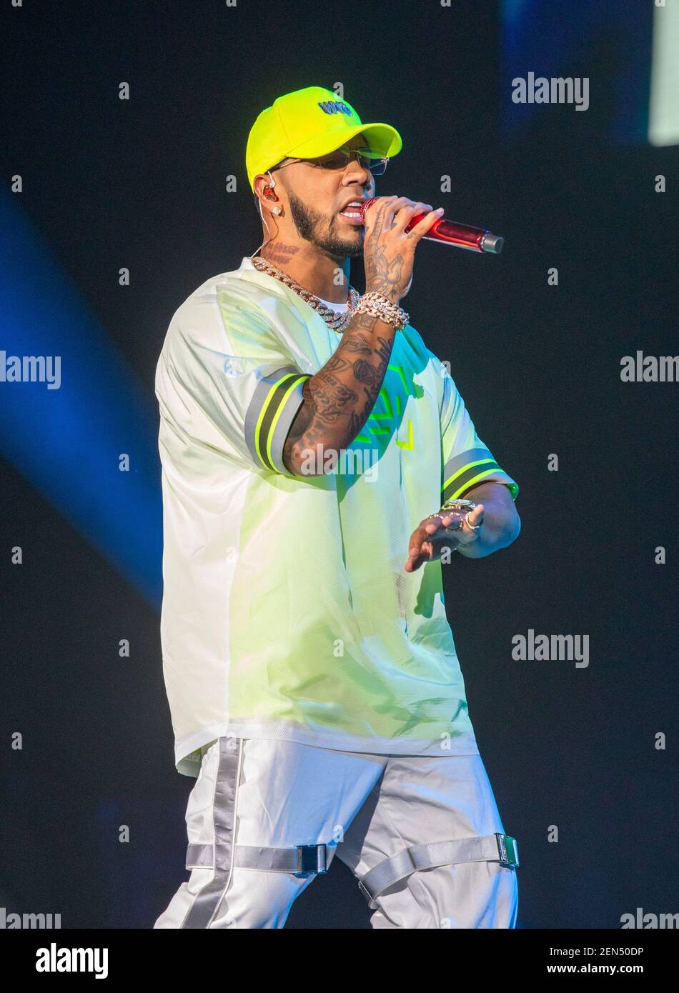 MIAMI, FL - JUNE 8: Anuel AA performs during Uforia Mix Live Concert at ...