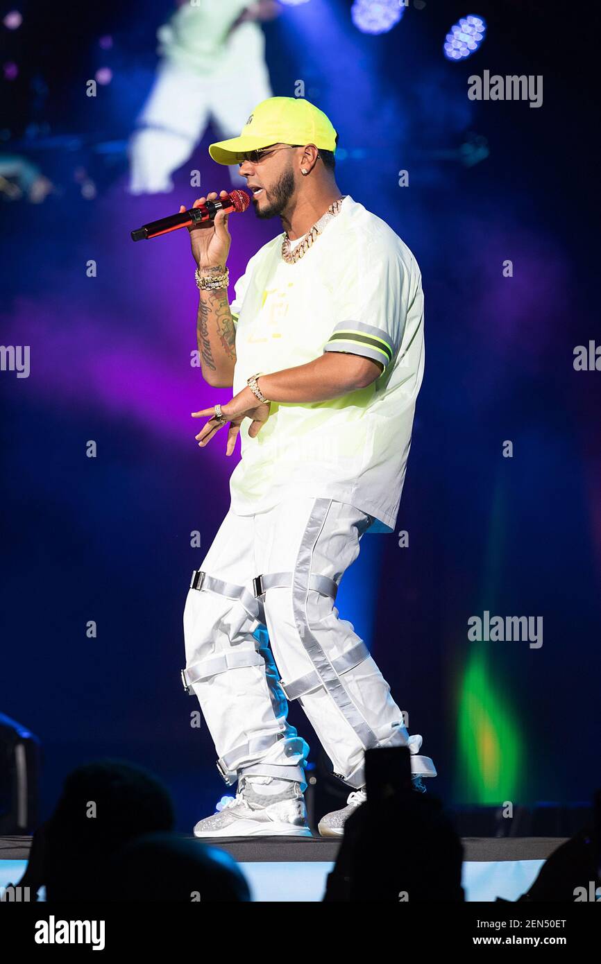 MIAMI, FL - JUNE 8: Anuel AA performs during Uforia Mix Live Concert at ...