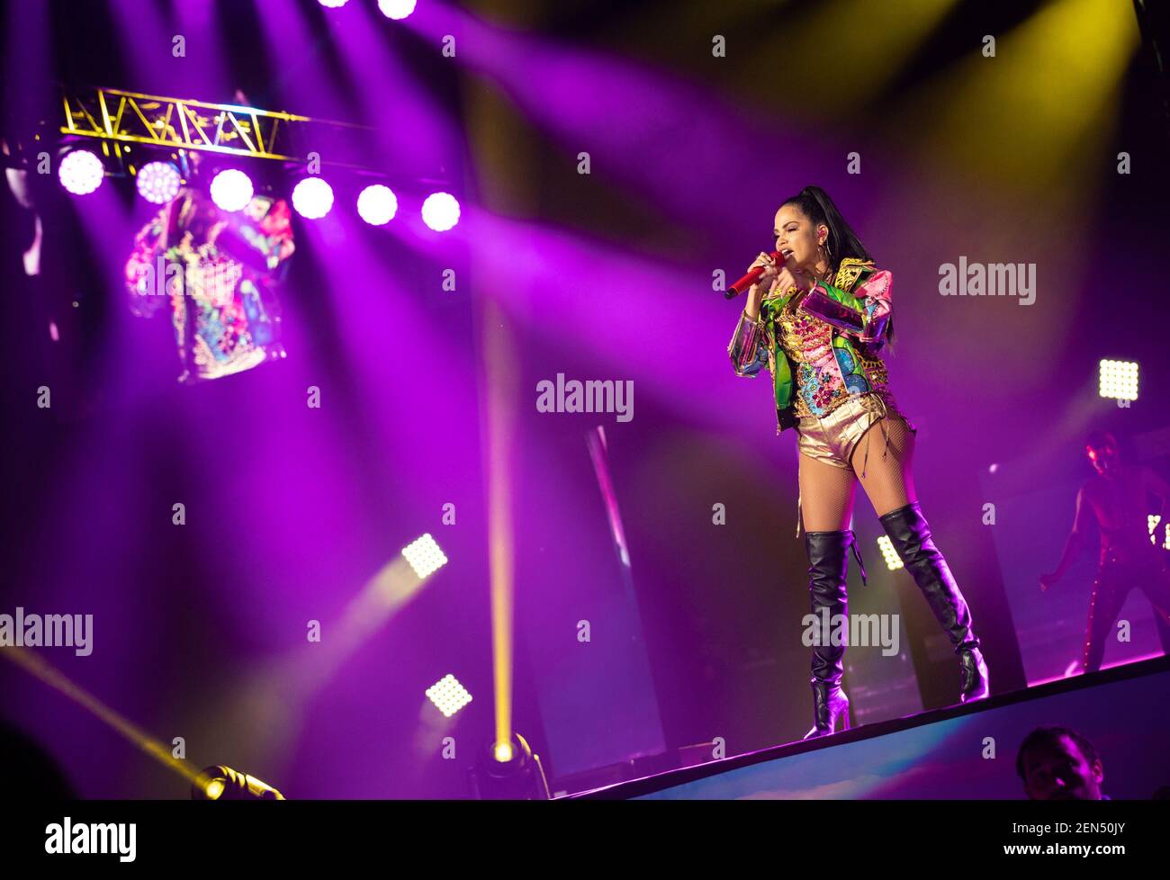 MIAMI, FL - JUNE 8:Natti Natasha performs during Uforia Mix Live ...