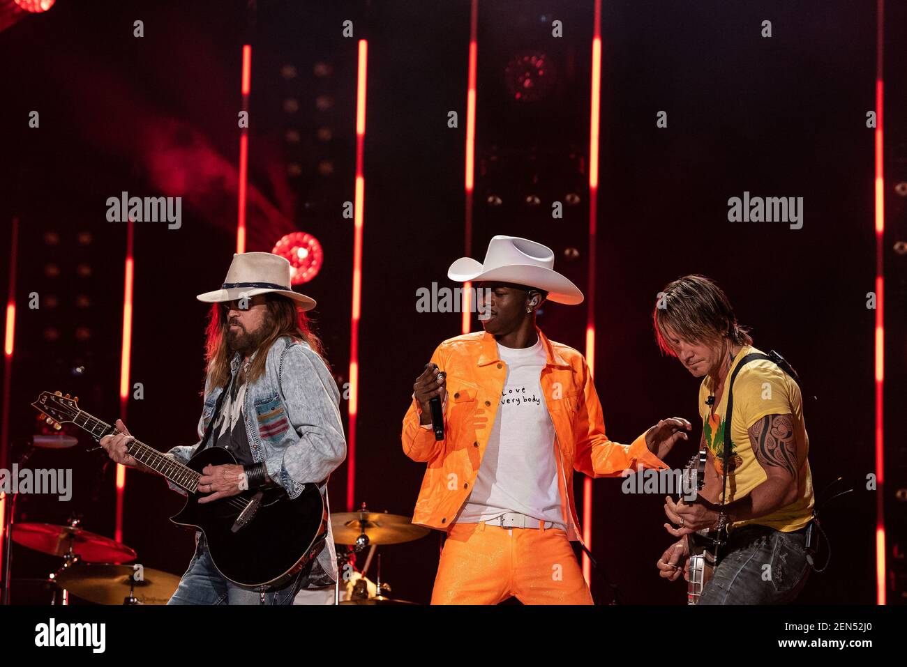 NASHVILLE, TENNESSEE - JUNE 08: Billy Ray Cyrus, Keith Urban, Lil Nas X ...
