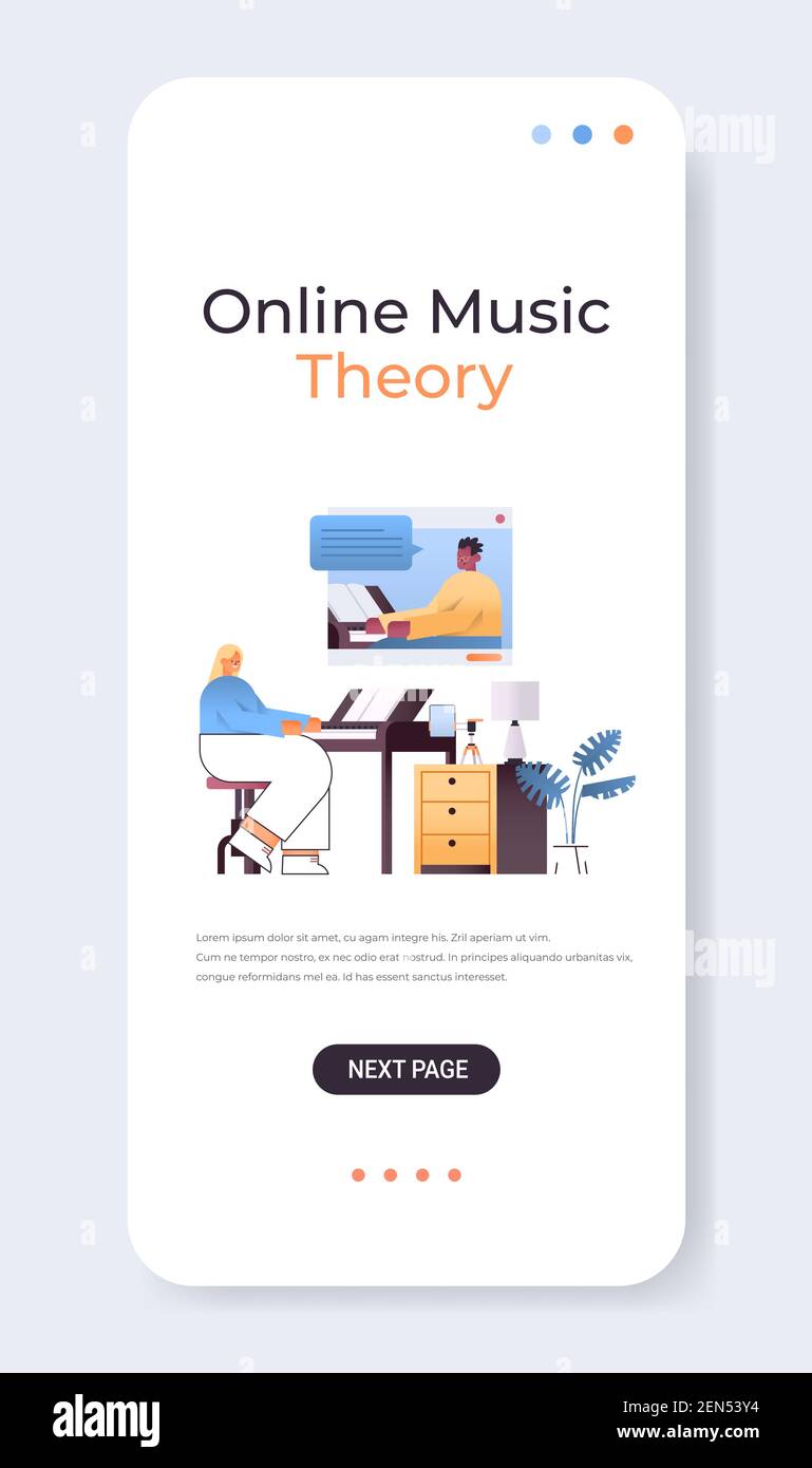 Student playing piano Stock Vector Images - Alamy