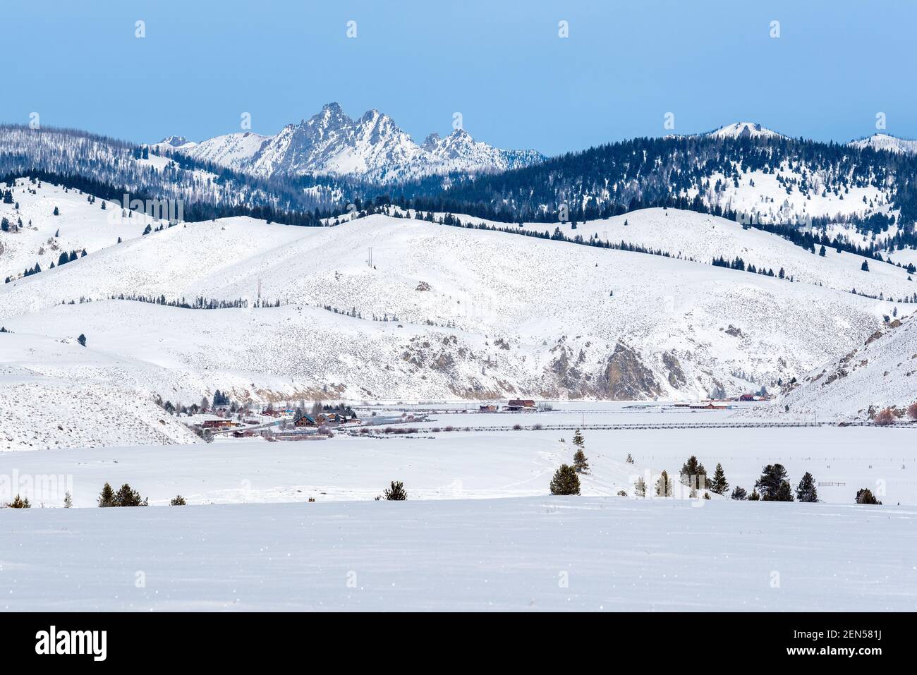 Town of Stanley, Idaho, in winter Stock Photo - Alamy