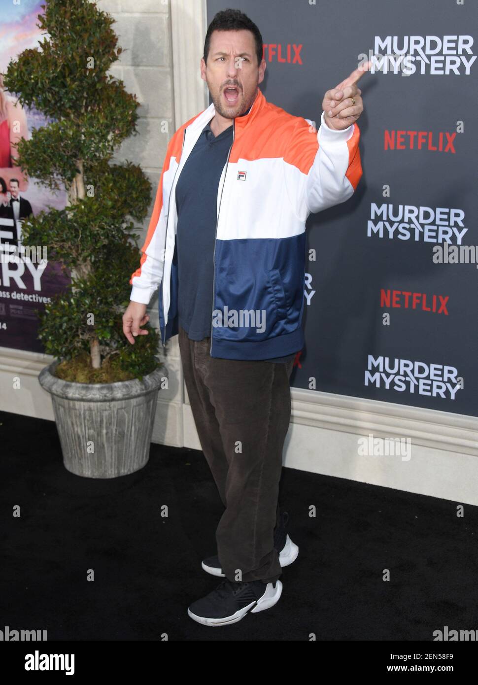 Adam Sandler arrives at Netflix's MURDER MYSTERY Los Angeles Premiere ...