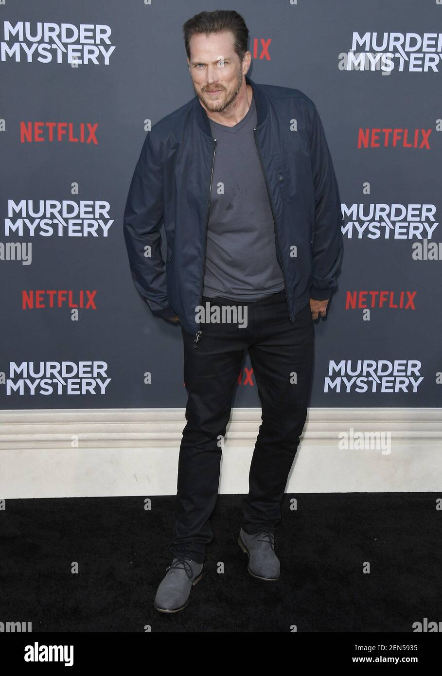 Jason Lewis arrives at Netflix's MURDER MYSTERY Los Angeles Premiere ...