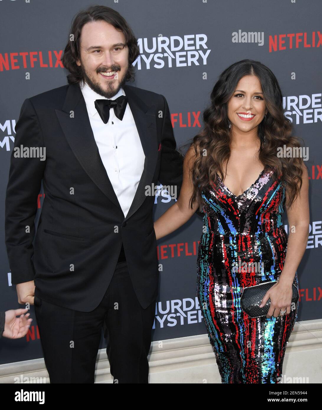 (L-R) Kyle Newacheck and Wife Marisa at Netflix's MURDER MYSTERY Los ...