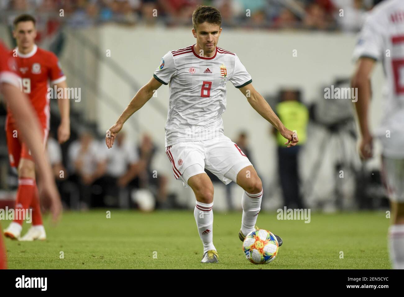 Adam Nagy of Hungary with the ball during the UEFA Euro 2020 Qualifiers ...