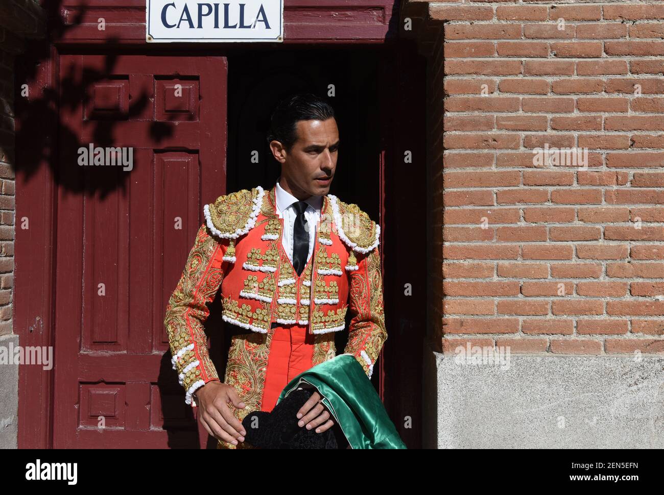 Spanish matador Ivan Vicente before a bullfight at the Las Ventas ...