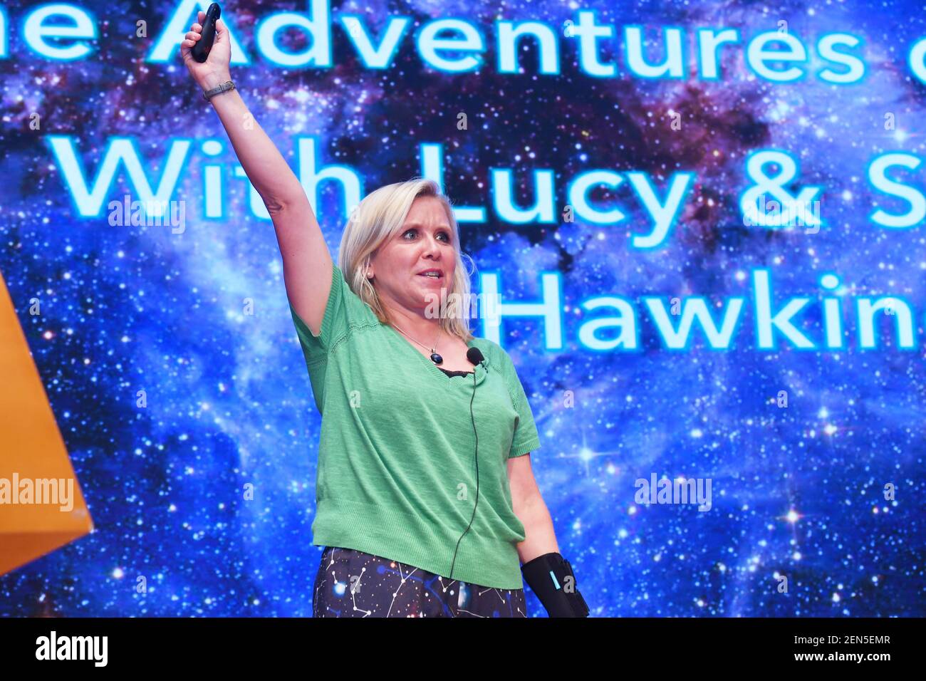 English novelist Lucy Hawking, daughter of the late theoretical ...