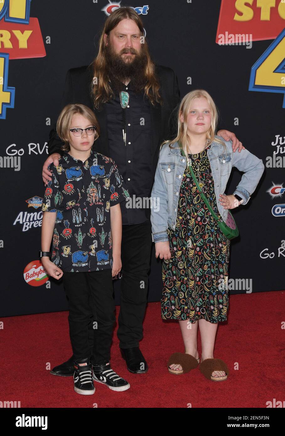Chris Stapleton and Children at Disney Pixar's TOY STORY 4 World ...