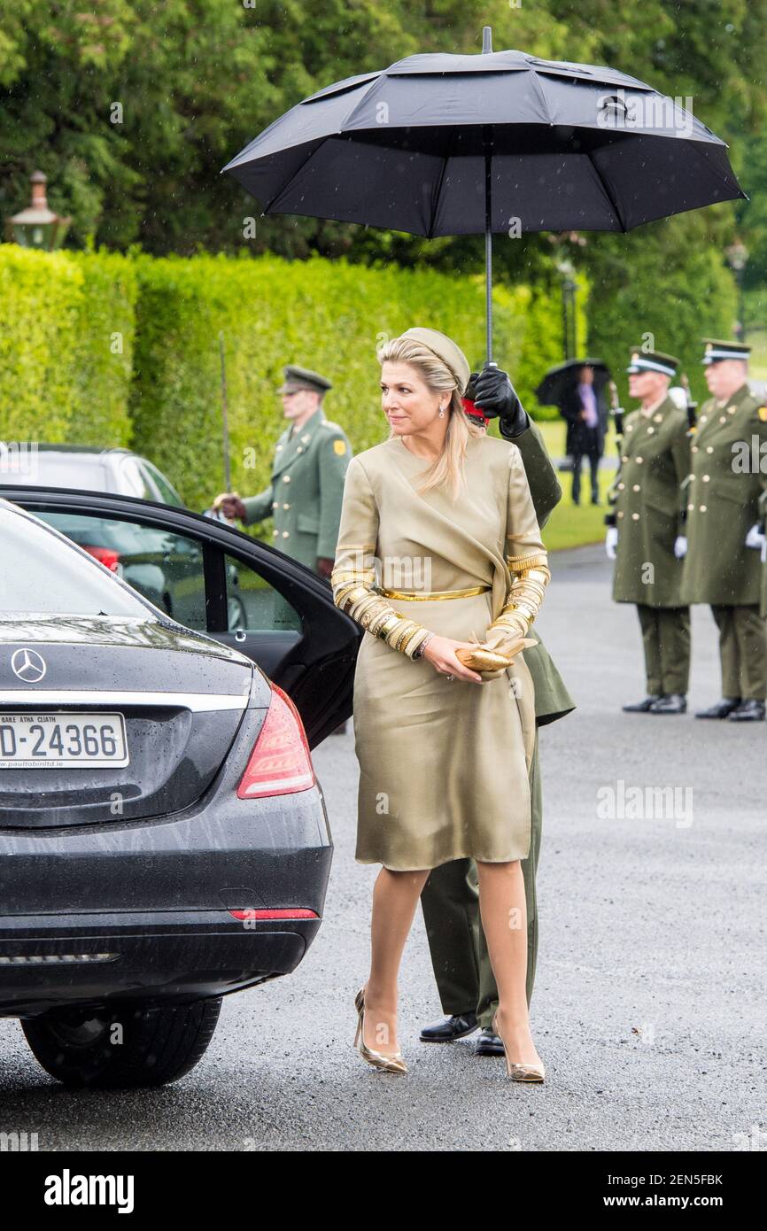 Queen Maxima of the Netherlands during a meeting with president Micheal ...