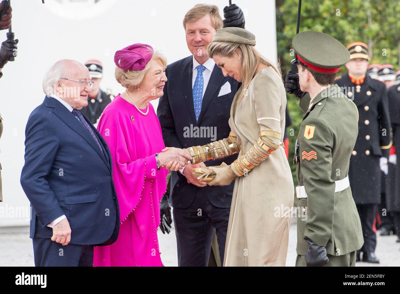 King Willem-Alexander and Queen Maxima of the Netherlands during a ...