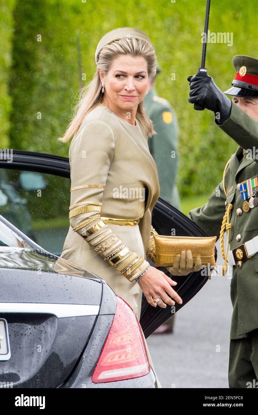 Queen Maxima of the Netherlands during a meeting with president Micheal ...