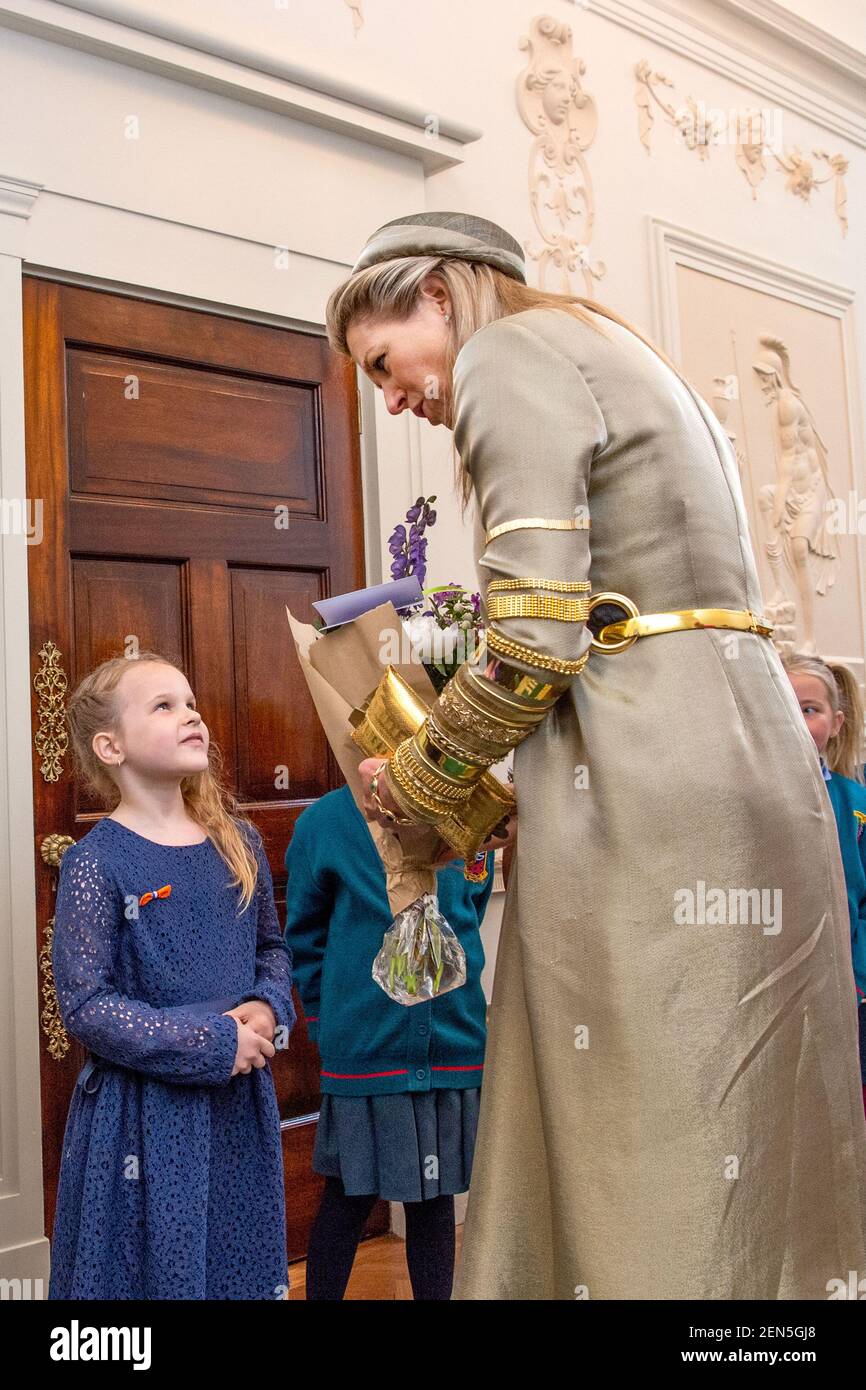 Queen Maxima of the Netherlands during a meeting with president Micheal ...