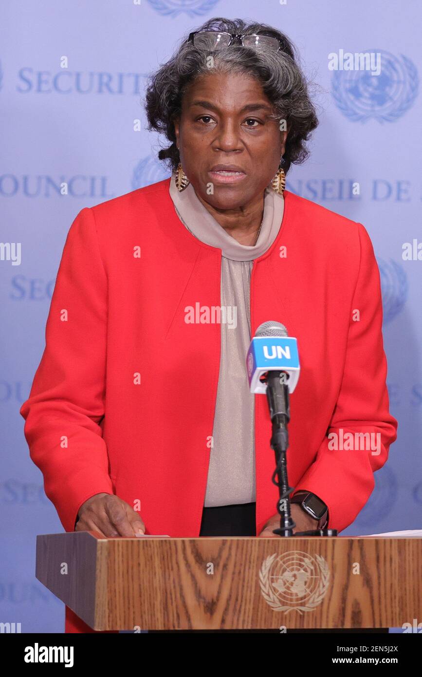 United Nations, New York, USA, February 25, 2021 - Linda Thomas ...