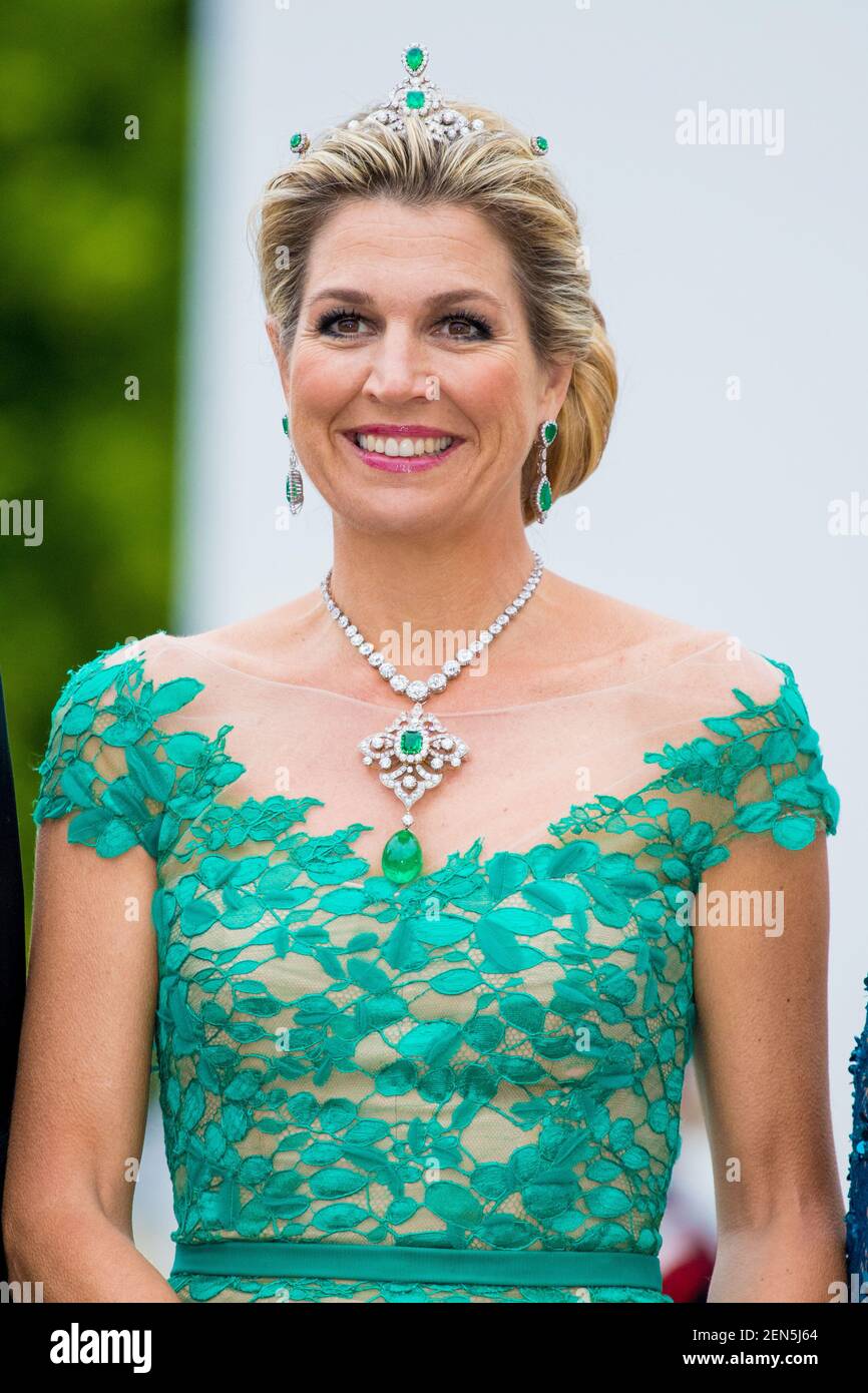 Queen Maxima of the Netherlands during state banquet with president ...