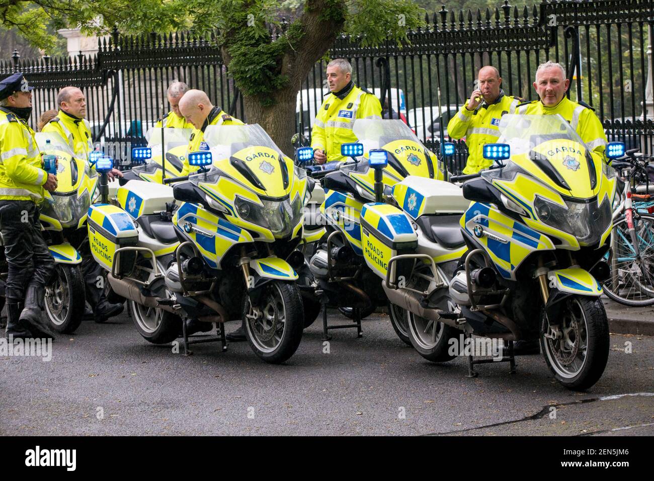 Irish Police during a visit to Leinster House, Dublin, on the first of ...