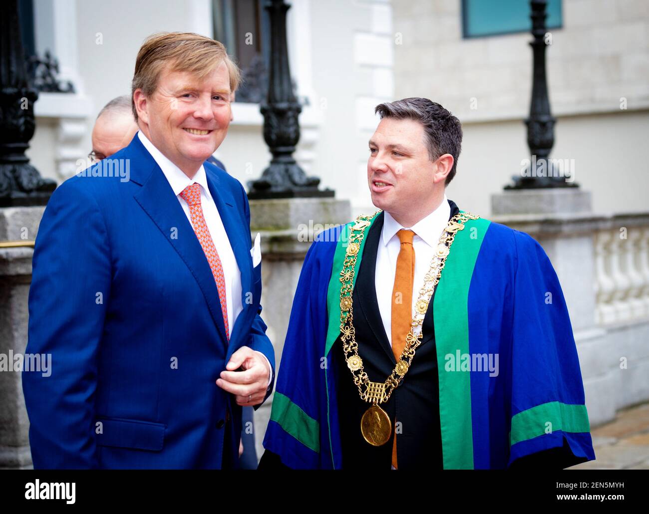 King Willem-Alexander of the Netherlands and Paul McAuliffe, Lord Mayor ...