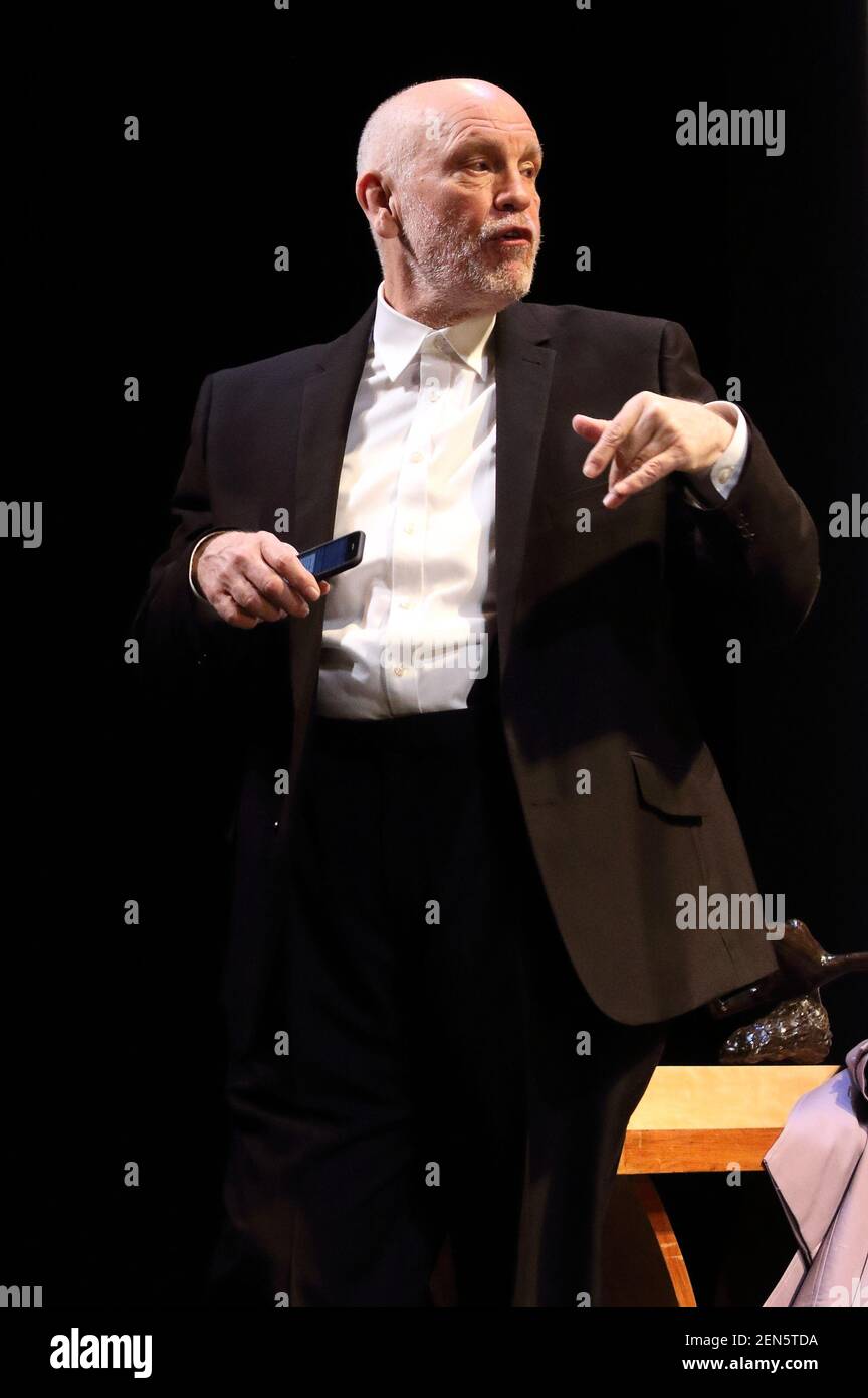 Hollywood actor John Malkovich leads the cast of Bitter Wheat at the Garrick Theatre, London ...