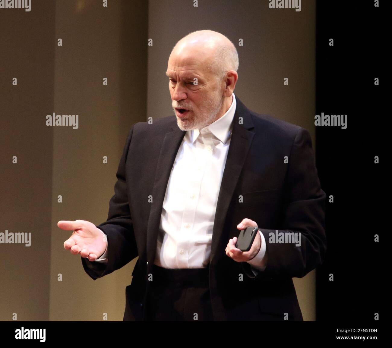 Hollywood actor John Malkovich leads the cast of Bitter Wheat at the Garrick Theatre, London ...