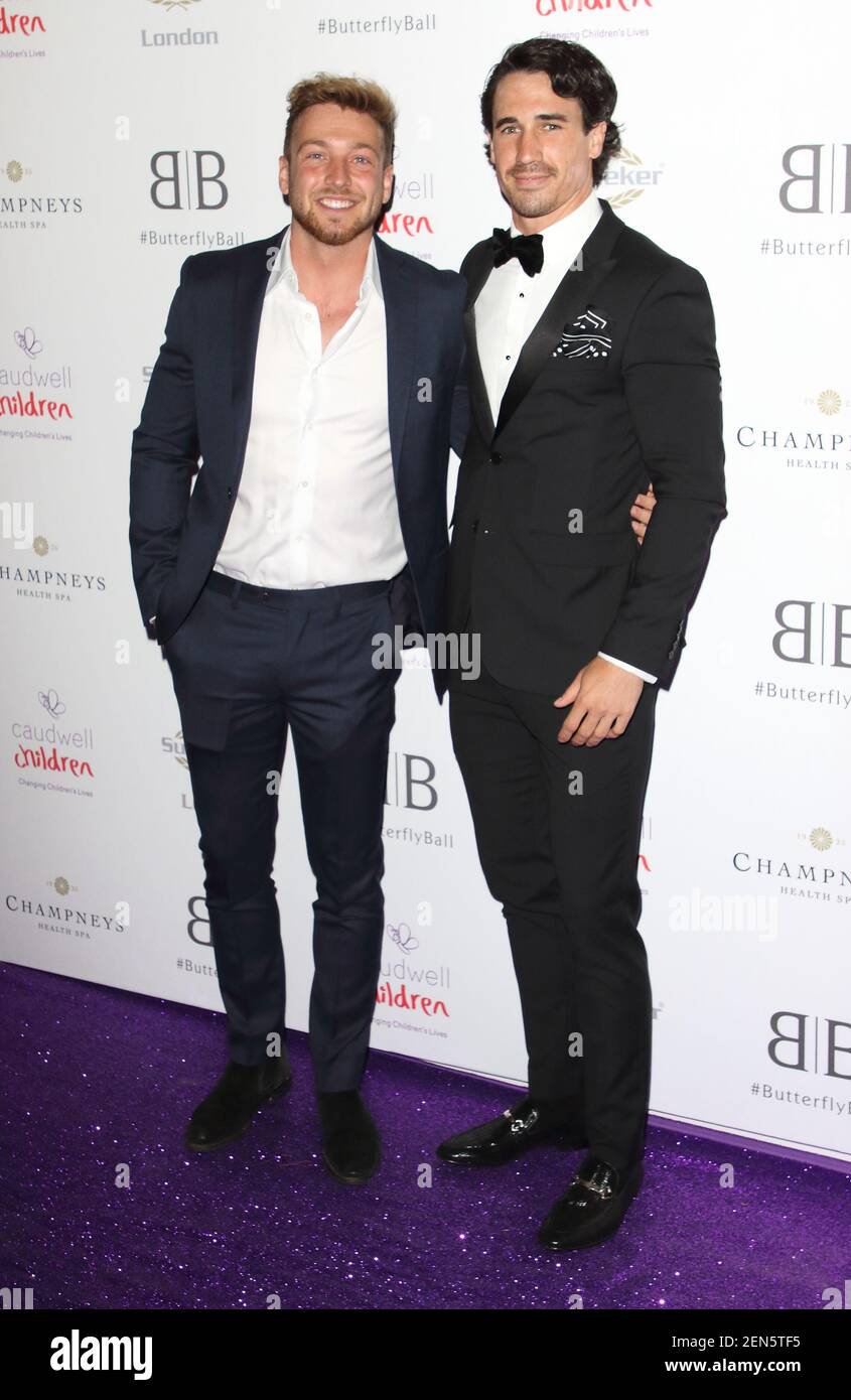 Sam Thompson and Josh Patterson arrive for the Caudwell Children ...