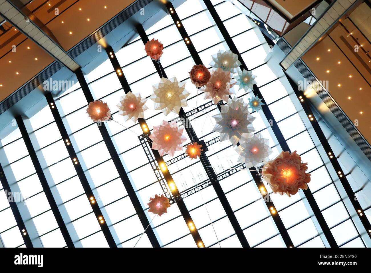 Two sets of kinetic art installations featuring American artist Patrick ...