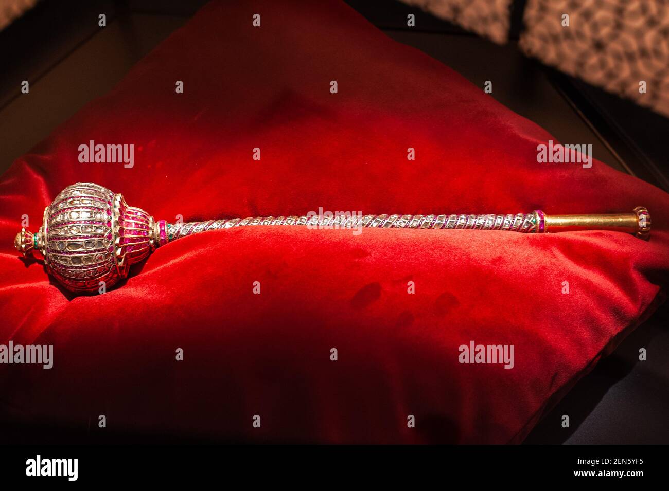 Lot 206 A Gem Set mace India, 17th Century with large Mughal-cut ...