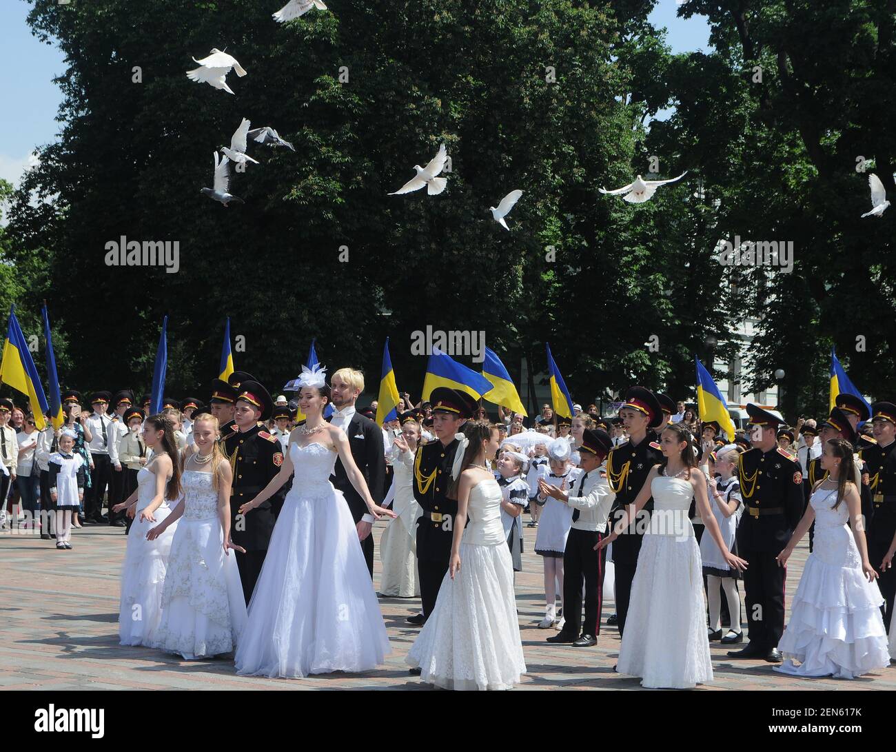 Cadets during the ceremony. Holiday-graduation ceremony for the first ...