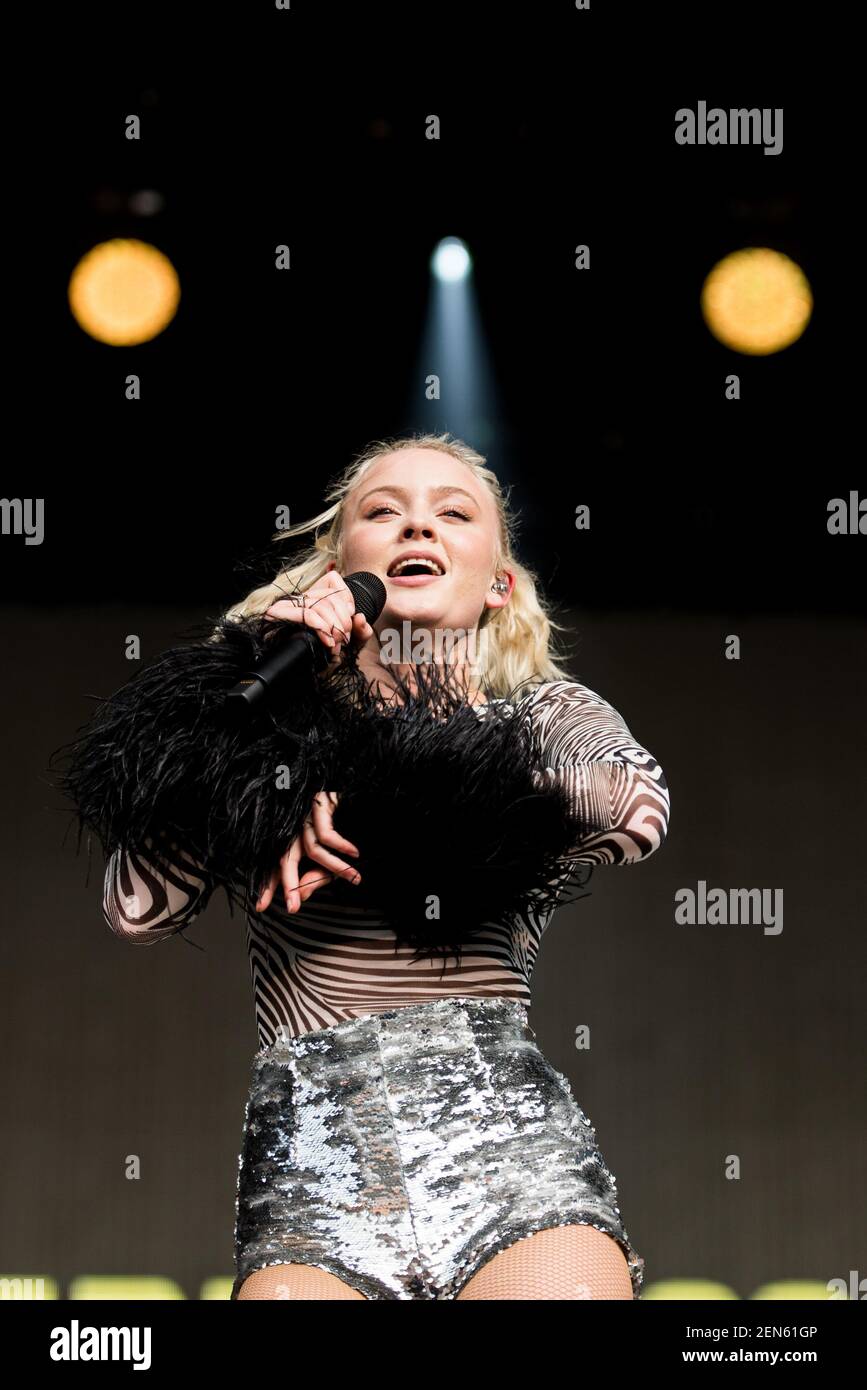The Swedish singer Zara Larsson performing live on stage at the Firenze ...