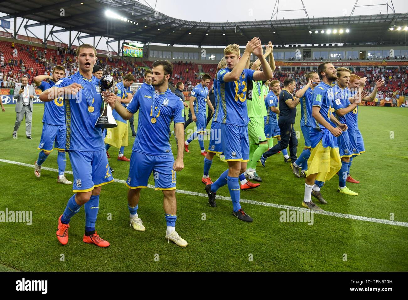 Ukrainian players celebrate during the FIFA U-20 World Cup Poland 2019 ...