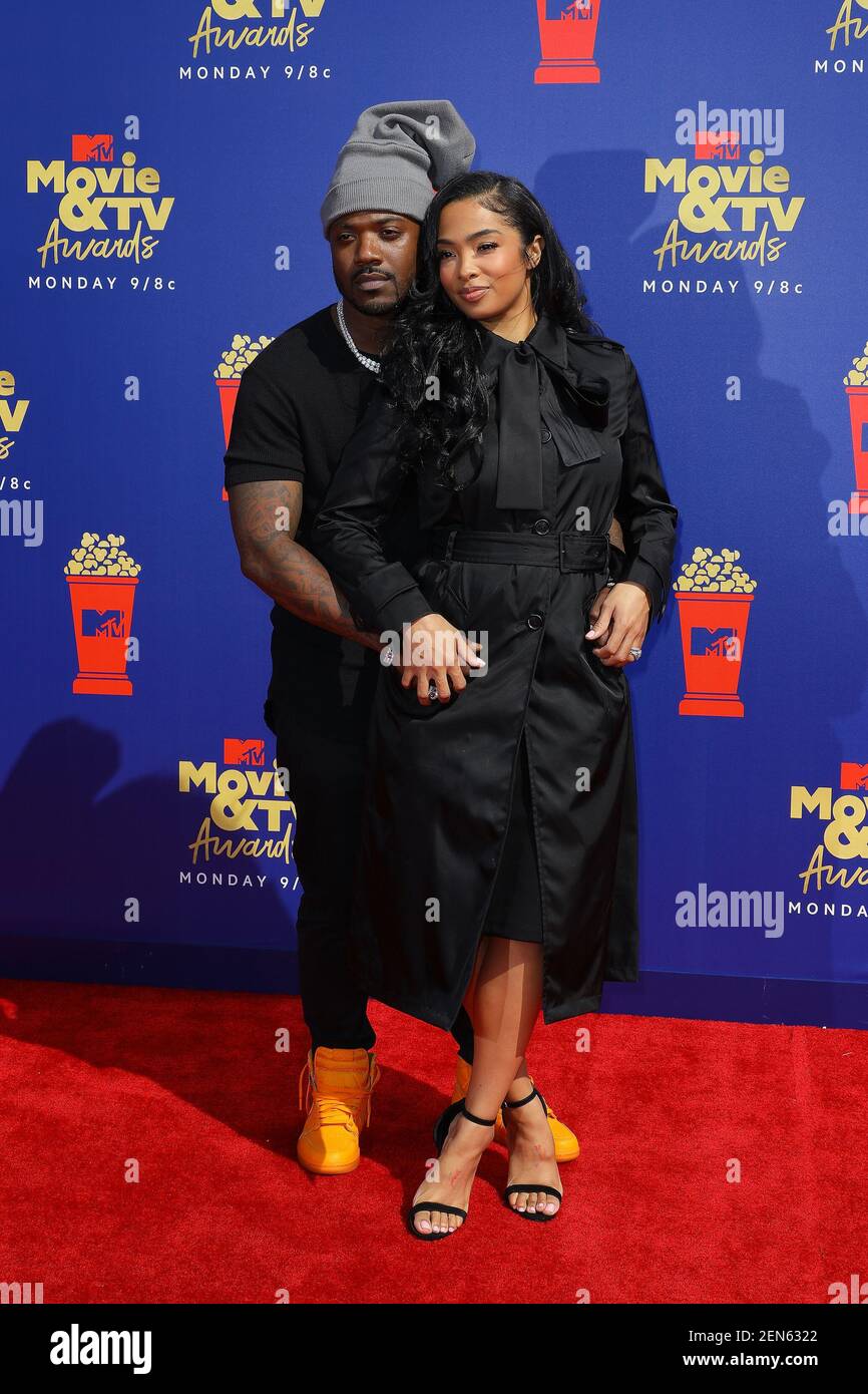 Ray J, Princess attend the 2019 MTV Movie and TV Awards held at Barker Hangar on June 15, 2019 ...