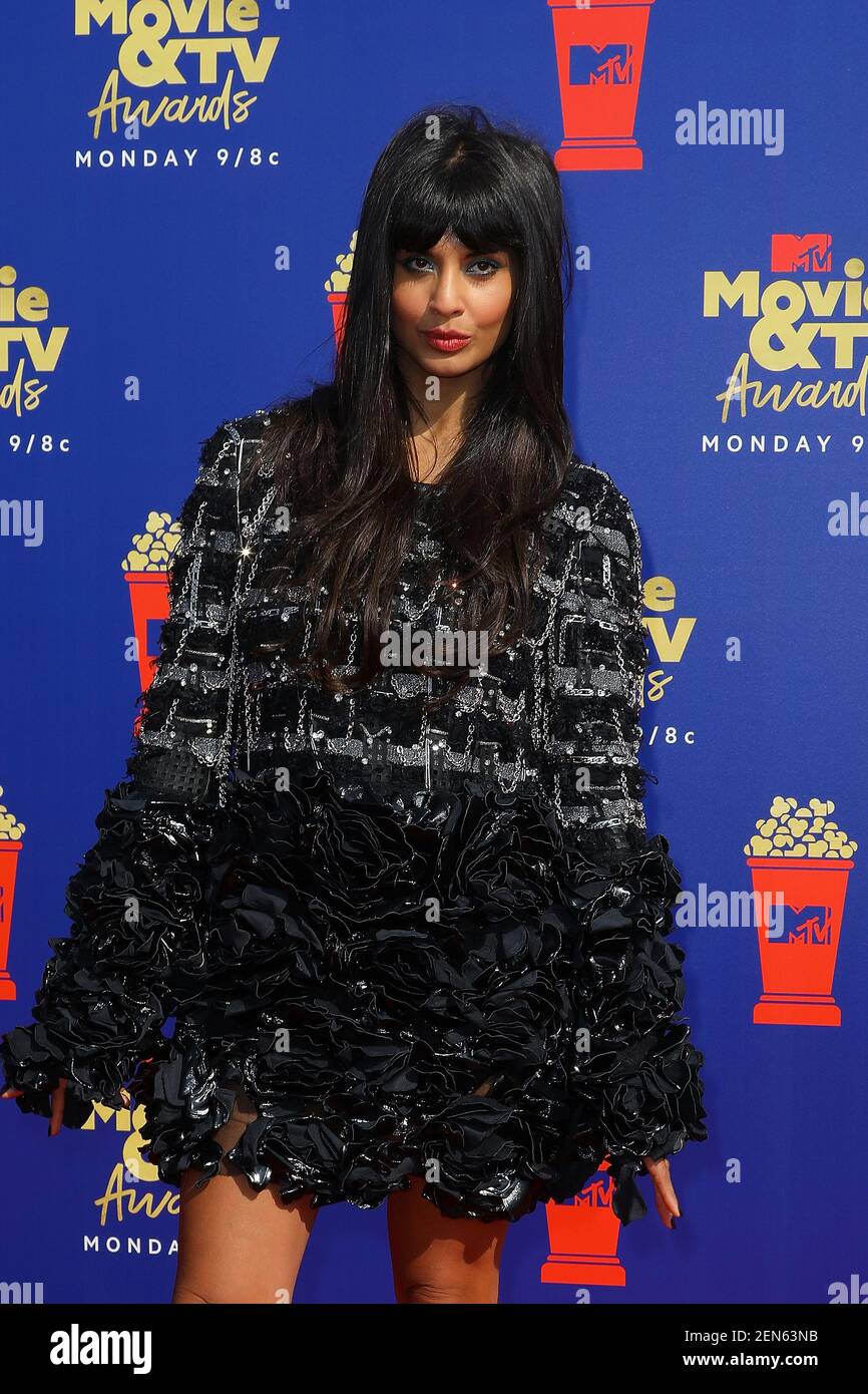 Jameela Jamil attends the 2019 MTV Movie and TV Awards held at Barker ...