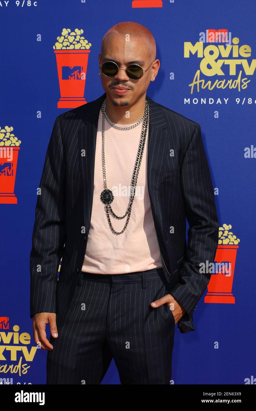 Evan Ross attends the 2019 MTV Movie and TV Awards held at Barker ...