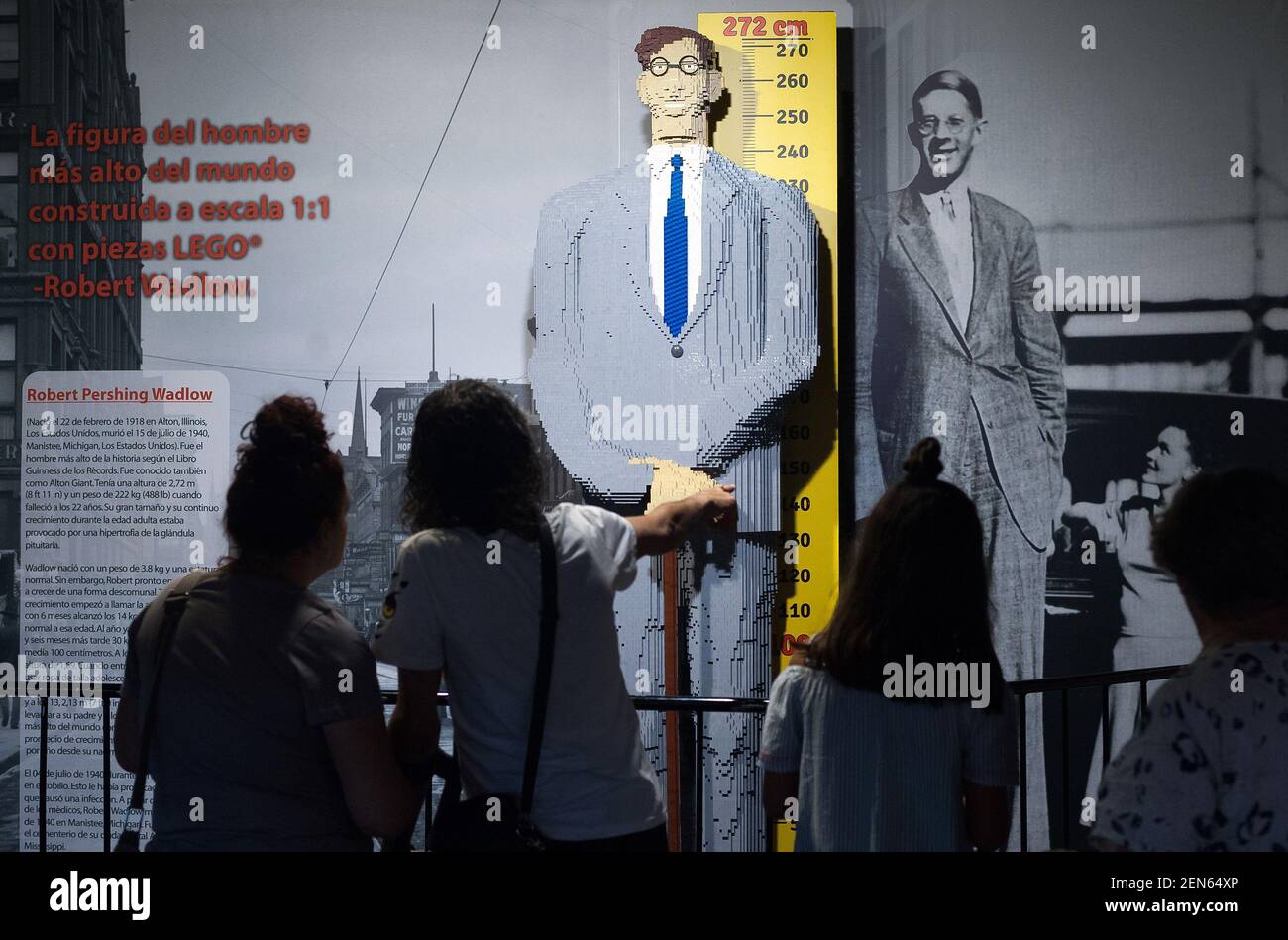 A mockup of the most tall man displayed during the exhibition. The LEGO ...