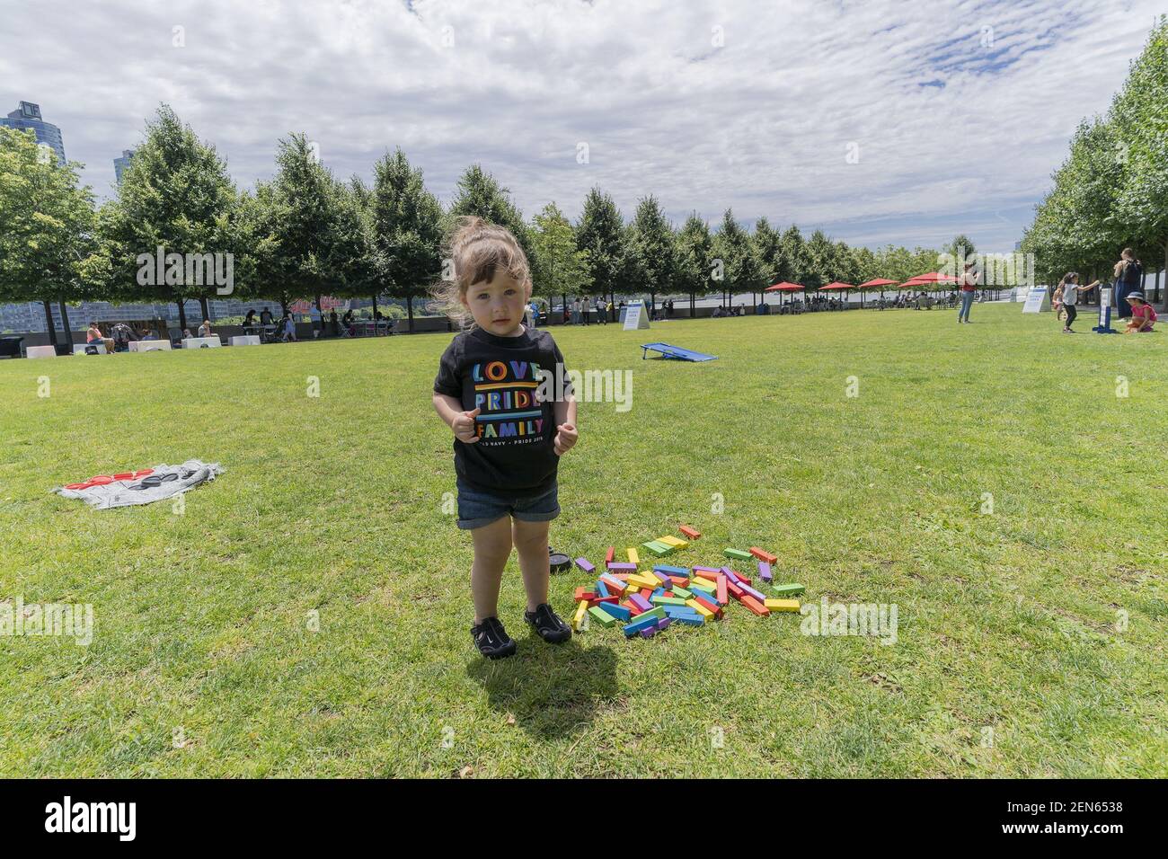 Toddler wears rainbow tee on top of monumental staircase in FDR Four ...