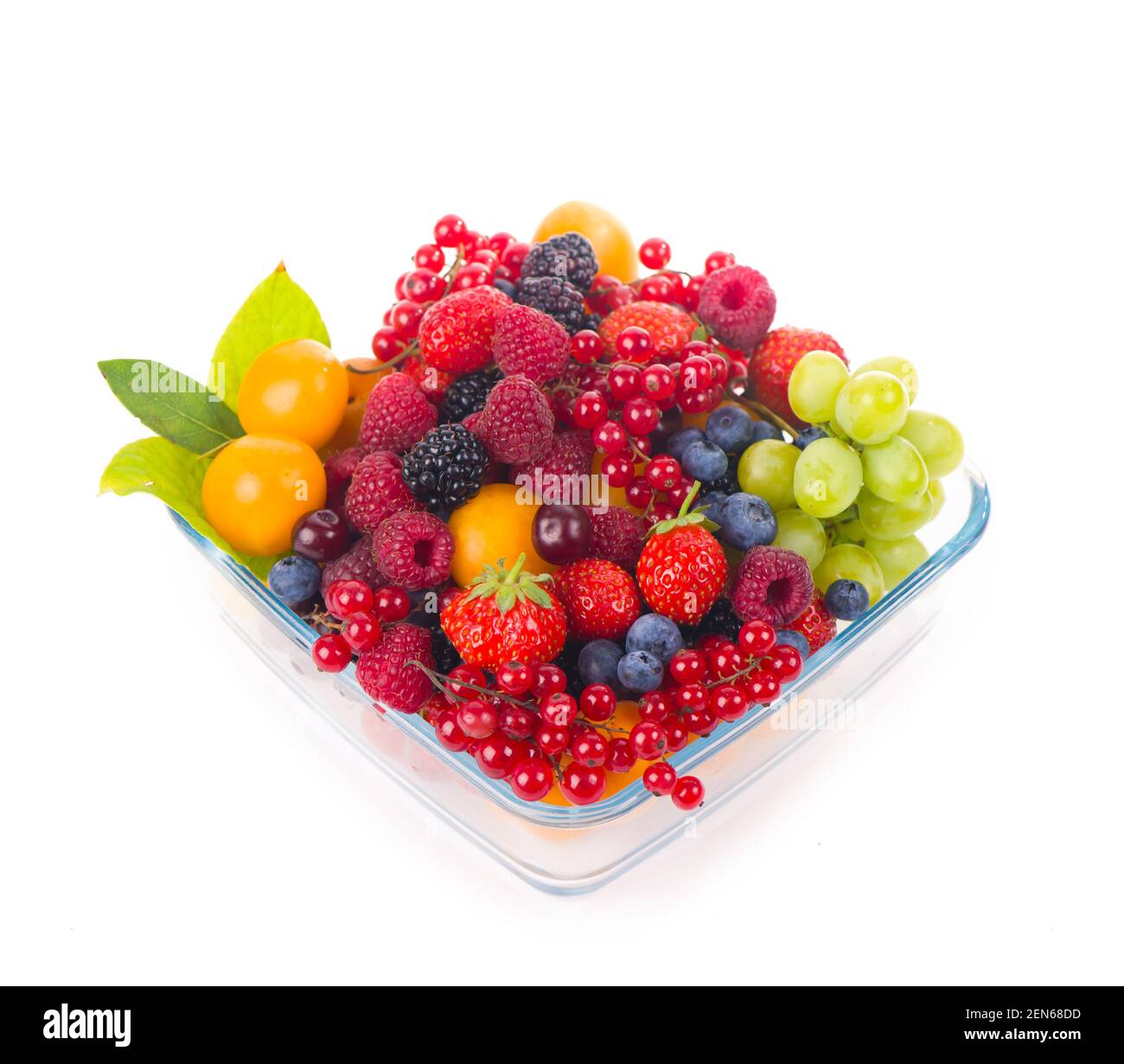 berry mix isolated on a white background Stock Photo - Alamy