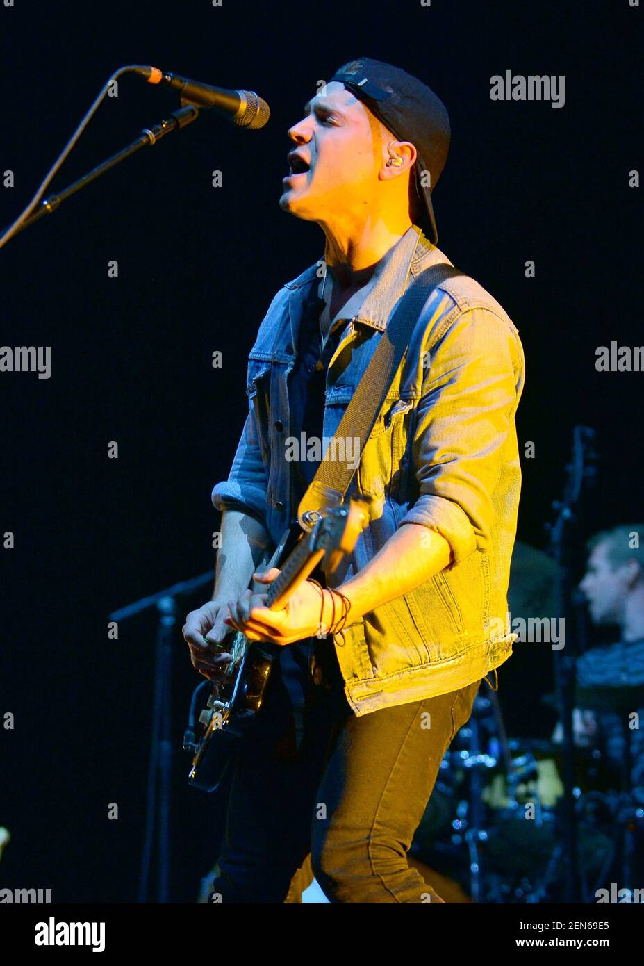 MIAMI, FL - JUNE 15: Singer Ted Feldman of the band Bear Hands performs live onstage at American ...