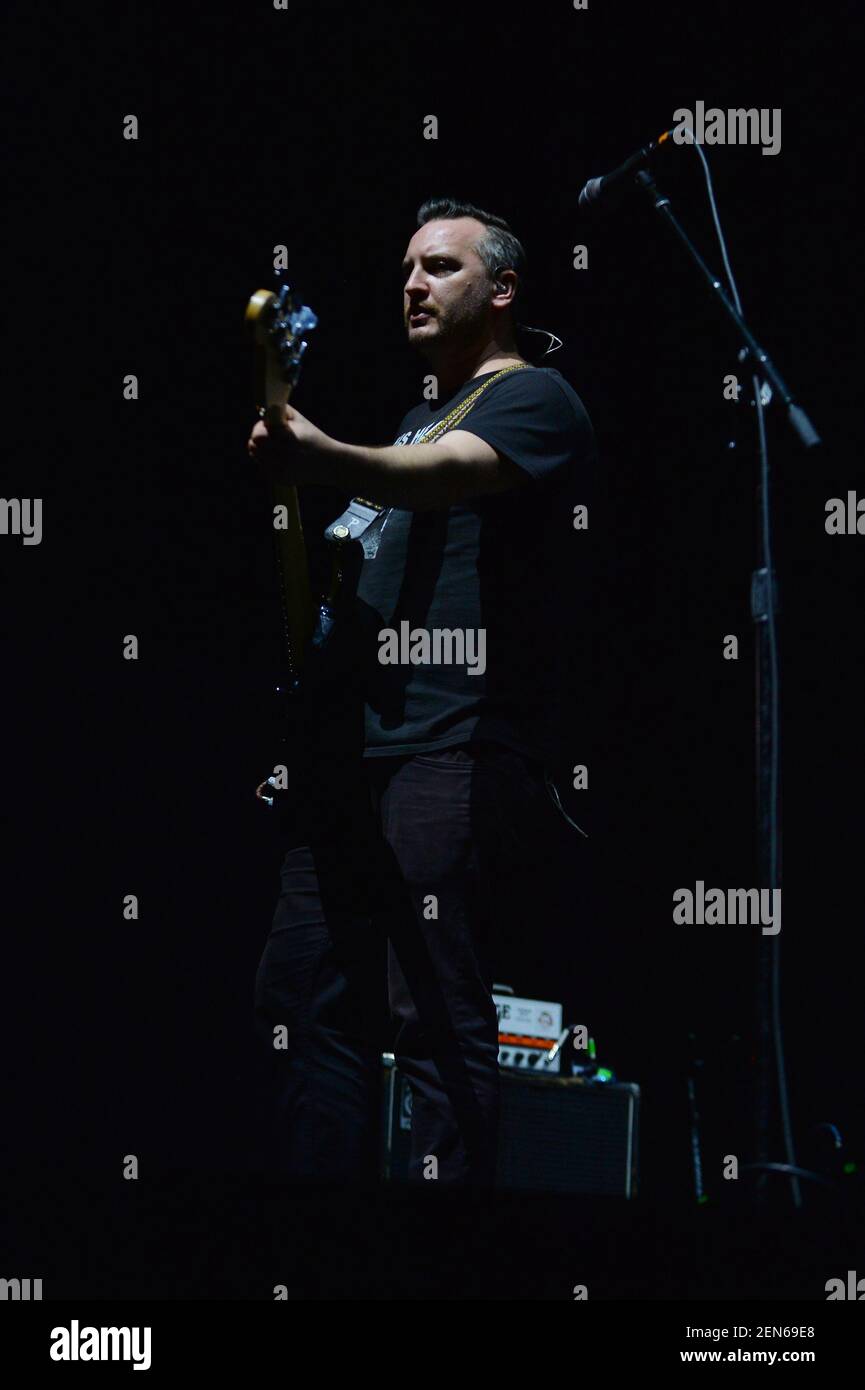 MIAMI, FL - JUNE 15: Singer Dylan Rau of the band Bear Hands performs ...