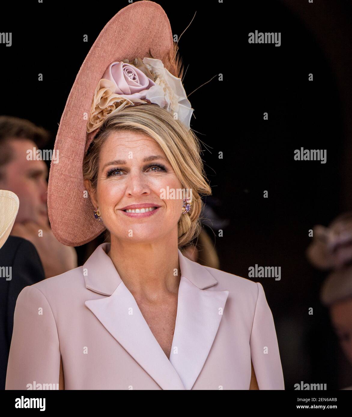 Queen Maxima of the Netherlands during Order of the Garter service, a ...