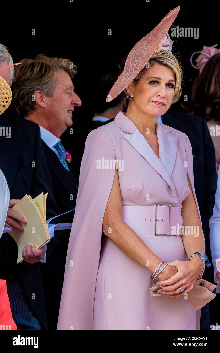 Queen Maxima of the Netherlands during Order of the Garter service, a ...
