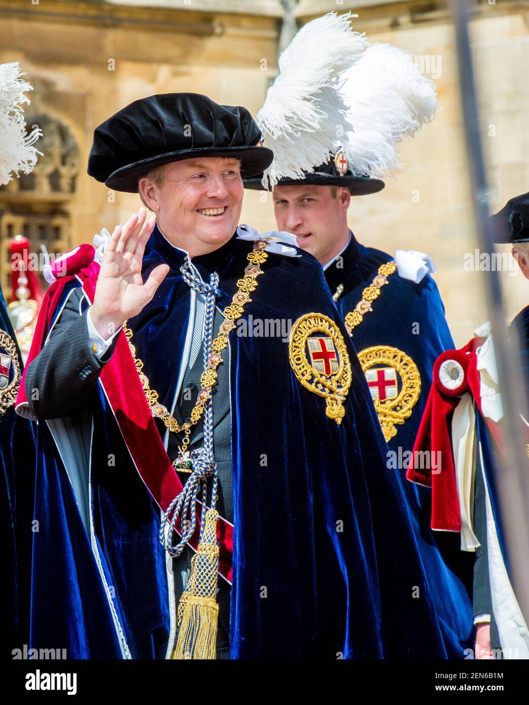 King Willem-Alexander of the Netherlands during Order of the Garter ...