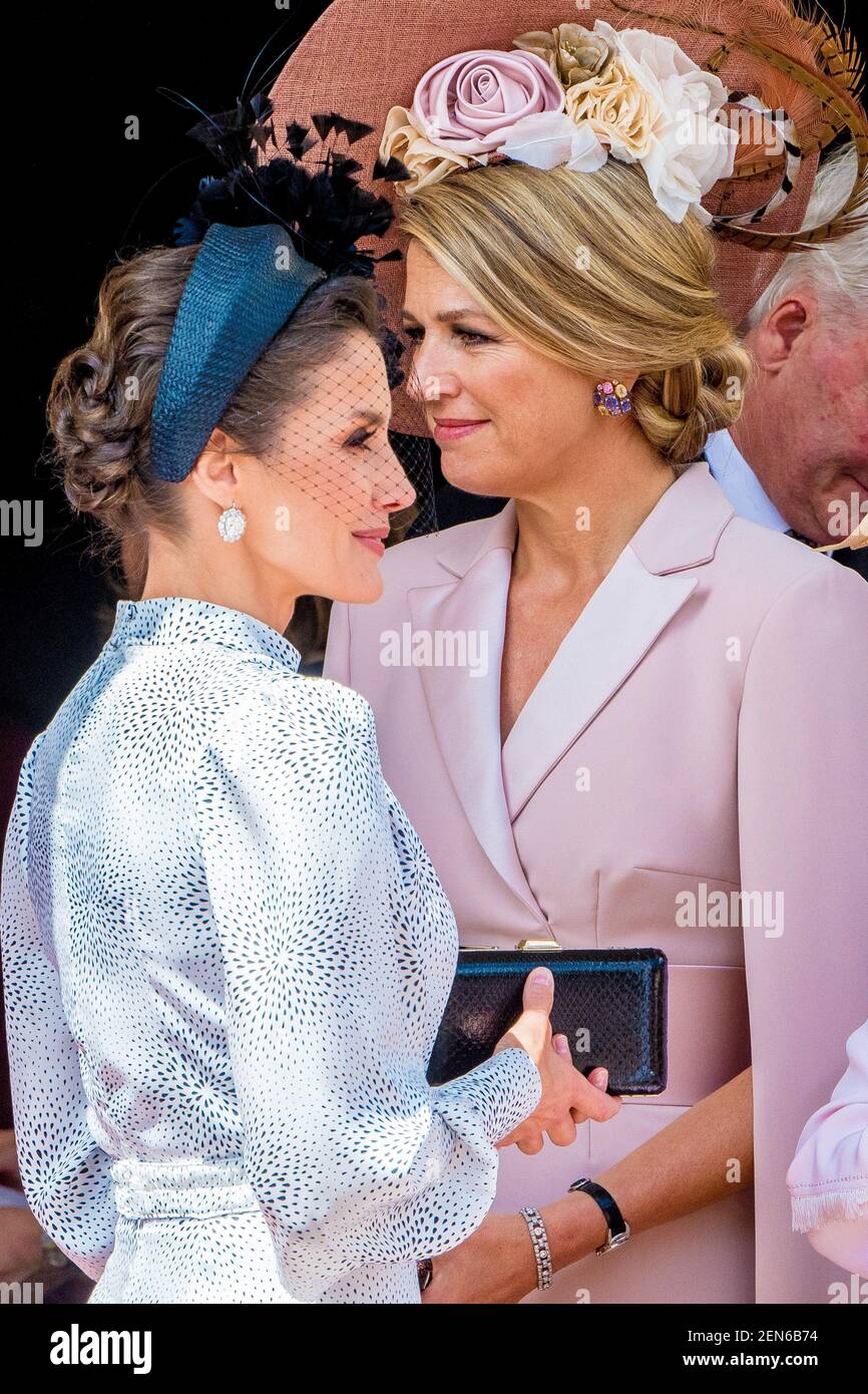 Queen Letizia of Spain, Queen Maxima of the Netherlands during Order of ...