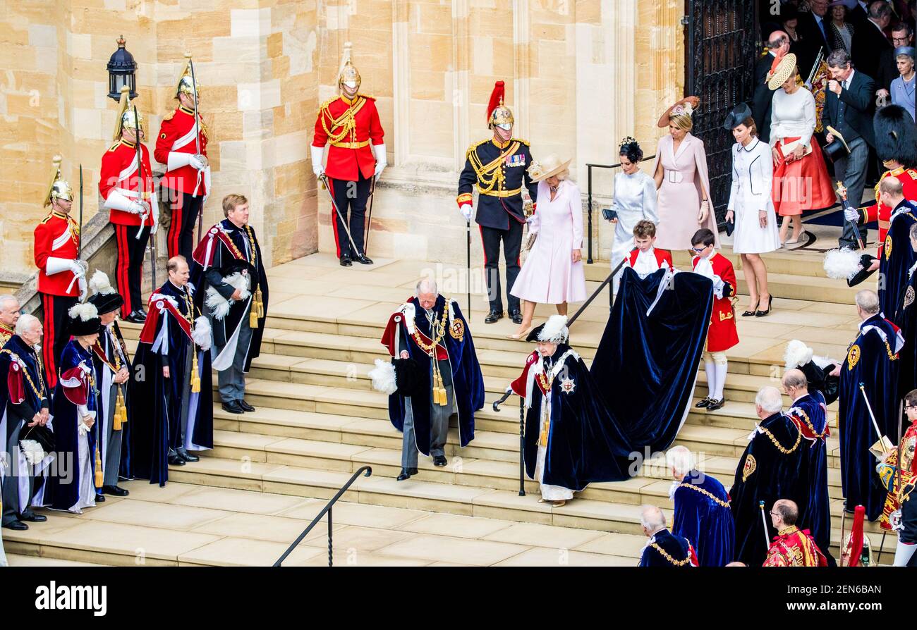 Queen Elizabeth II and Prince Charles of Wales during Order of the ...