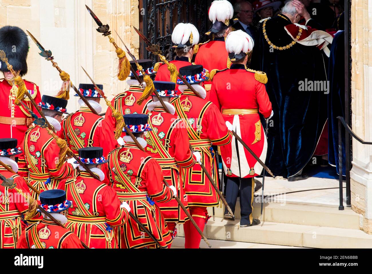 Ceremonial during Order of the Garter service, a service for the Most ...