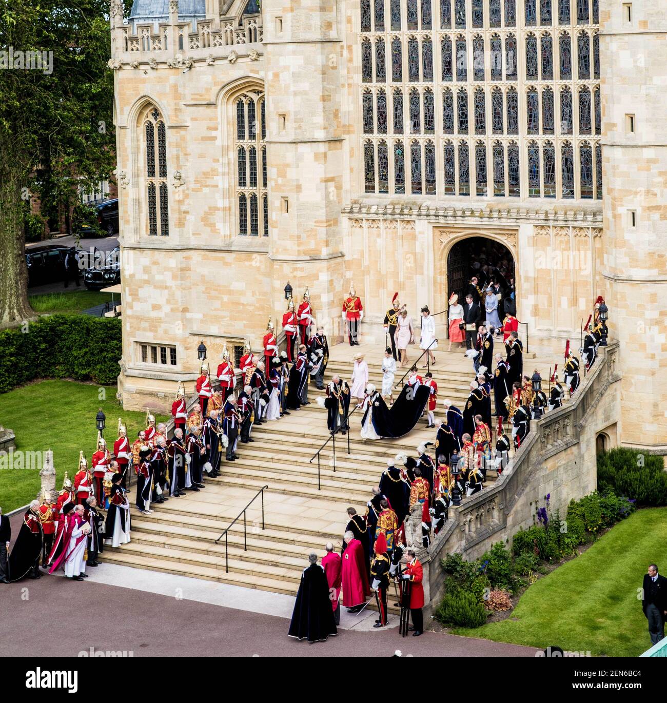Queen Elizabeth II and Prince Charles of Wales during Order of the ...