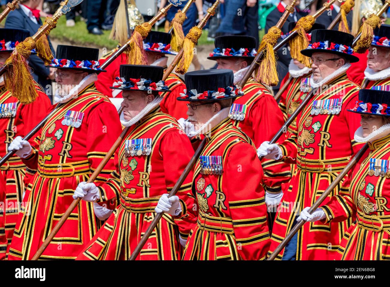 Ceremonial during Order of the Garter service, a service for the Most ...