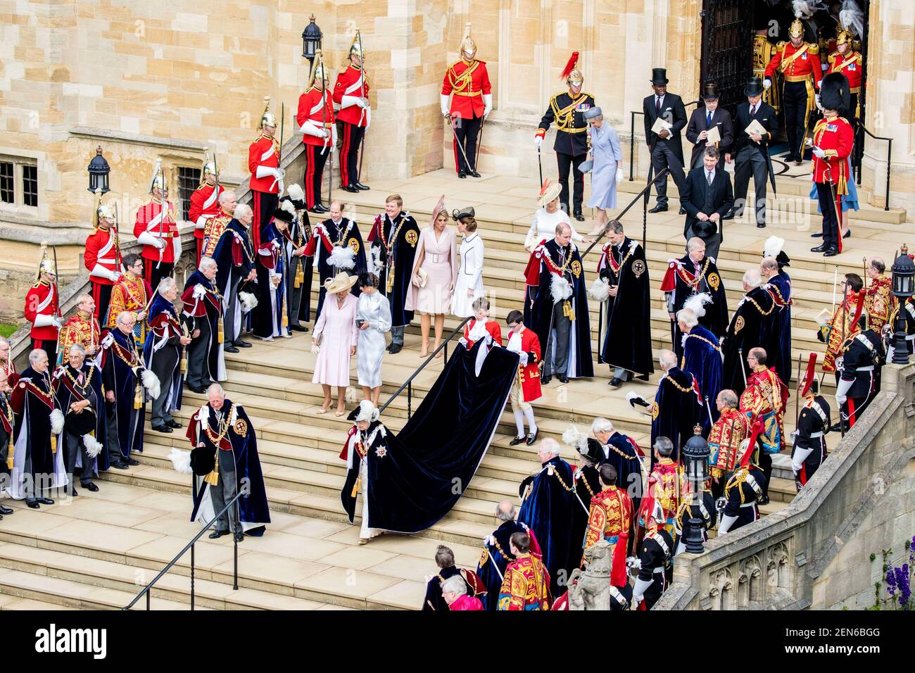 Queen Elizabeth II and Prince Charles of Wales during Order of the ...