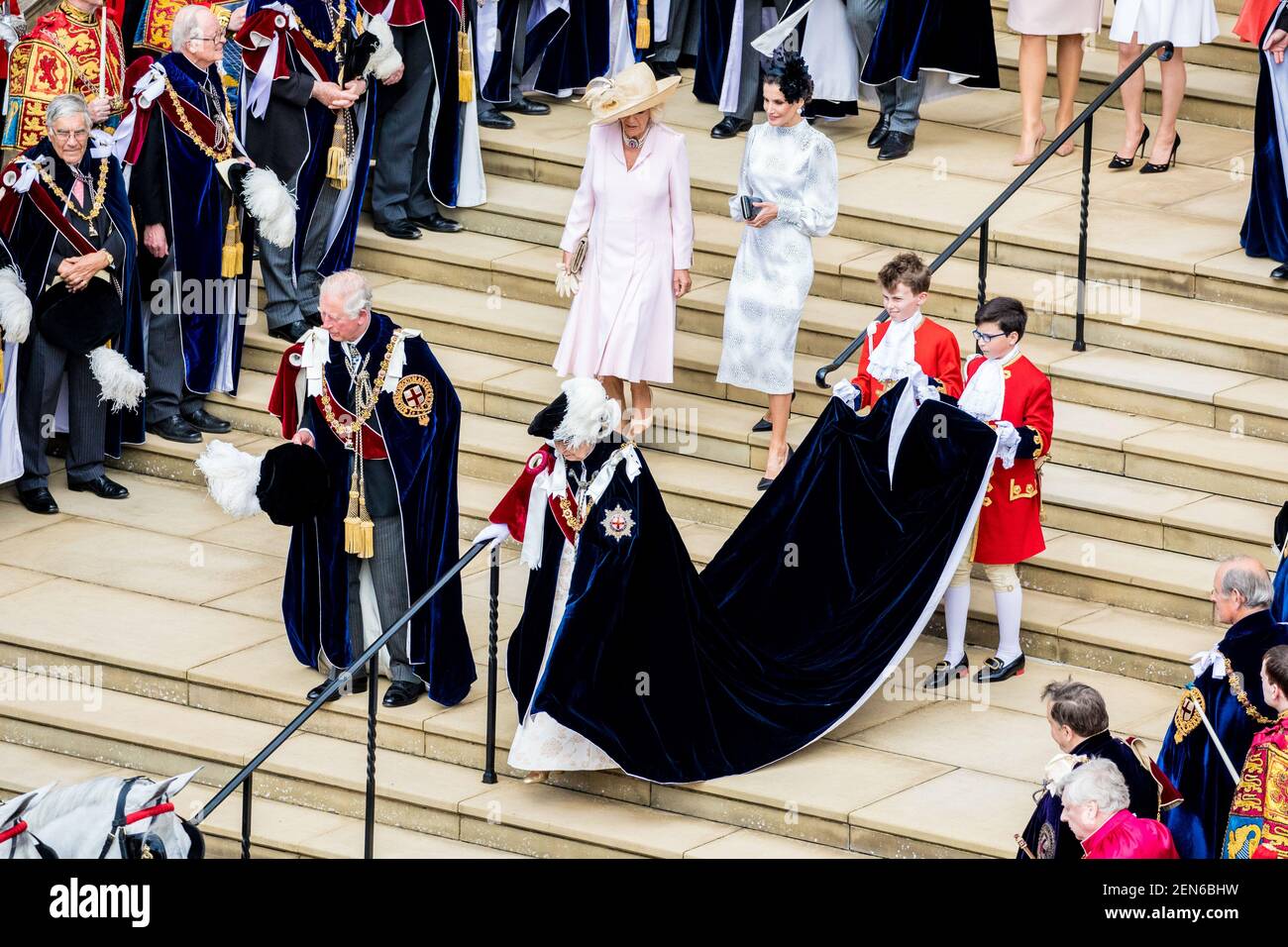 Queen Elizabeth II and Prince Charles of Wales during Order of the ...